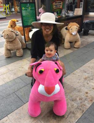 China Hansel  kids rides battery operated animal plush electric ride on animals coin  in mall for sale
