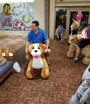 China Hansel  luna park equipment plush animal electronic dog toy rides for sale for sale