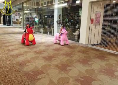 China Hansel 2018 commercial kids walking plush animales mountables indoor amusement park games for sale