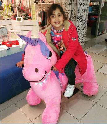 China Hansel hot selling kids walking battery operated ride on unicorn for mall for sale