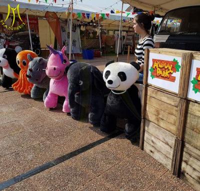 China Hansel electric games kids plush stuffed electric battery operated ride animals for sale