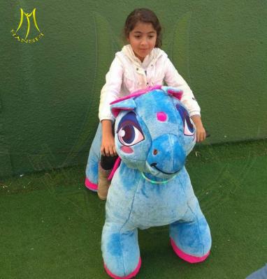 China Hansel funfair plush animal toy car electric outdoor kids ride on plush animal for sale