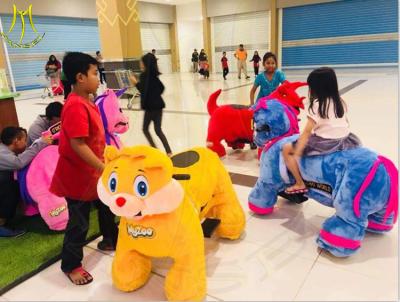 China Hansel outdoor amusement park for sales kids plush toys stuffed animals on wheels for sale