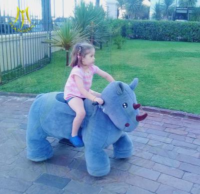 China Hansel amusement kids funfair plush battery operated zoo animal rides for sale