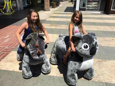 China Hansel low price coin operated mechanical zoo equipment horse with tokens for sale