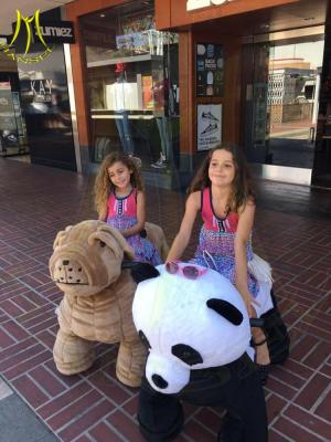China Hansel commercial children rides plush toys stuffed animals on wheels for shopping centers for sale