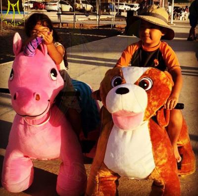 China Hansel hot selling electric stuffed walking battery operated animal scooter for sale