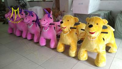 China Hansel  children rides for sale mall ride on toys plush electric animal scooters for sale