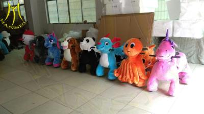 China Hansel wholesale plush animal electric indoor coin operated animal rides for sale