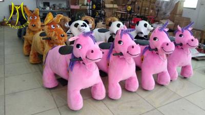 China Hansel Guangzhou toy amusement park electric stuffed ride on animals for sale