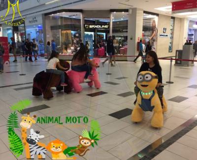 China Hansel shopping mall electric mountable animal plush ride coin operated children rides car for sale