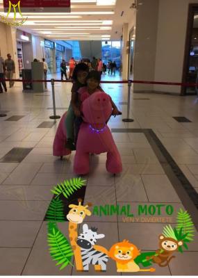 China Hansel  zoo park animal walking plush battery motorized plush animal for amusement park for sale