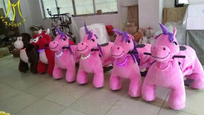 China Hansel fast animal family kiddie ride for sale plush animal electric scooter in mall for sale