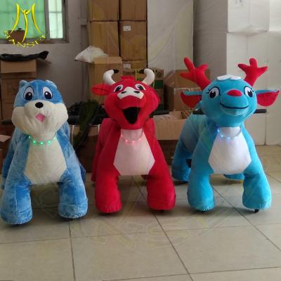 China Hansel amusement park walking machine kids car electric animal scooter for sale