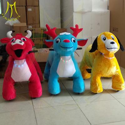 China Hansel entertainment coin operated stuffed playground electric animal car for sale