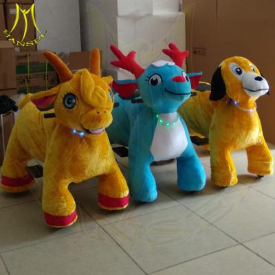 China Hansel hot children plush battery operated stuffed zoo animal rides for sale for sale
