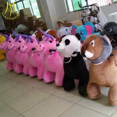 China Hansel hot selling walking game machine kids plush animals scooter for sale for sale