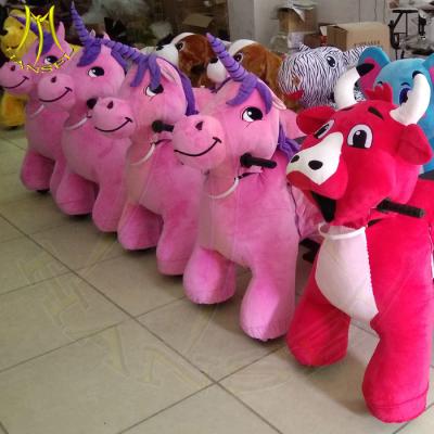 China Hansel amusement park indoor electronic walkingkids plush animals for sale
