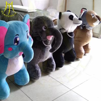 China Hansel amusement park walking stuffed electric animal car for children for sale