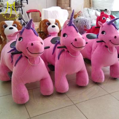 China Hansel hot selling coin operated walking kids ride kiddie ride on animals for sale