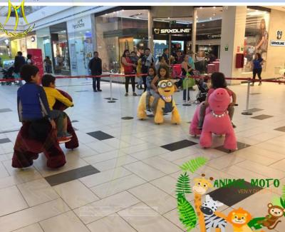 China Hansel coin operated  plush animal mountables riding dinosaur toys for shopping mall for sale
