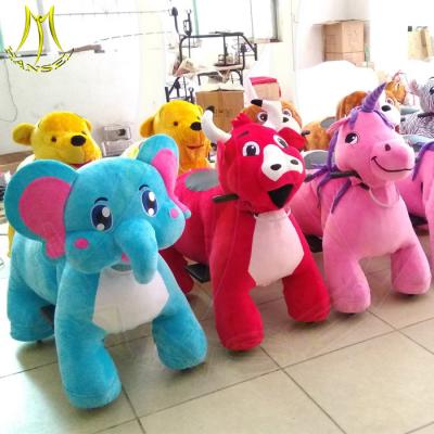 China Hansel amusement coin operated stuffed kids ride kiddie ride on animals for sale
