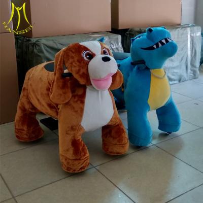 China Hansel  children funfair plush animal walking rideable animal toy for christmas ride for sale