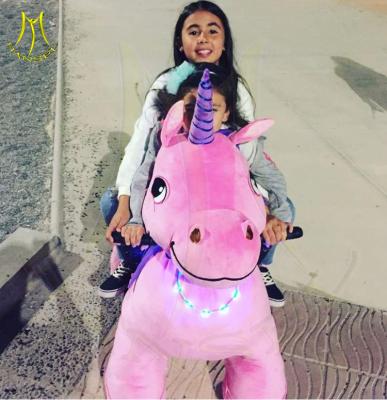 China Hansel  unicorn motorized plush animal toy horse on wheels for kids for sale