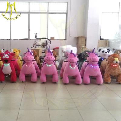 China Hansel amusement park electric children plush battery operated zoo animal rides for sale