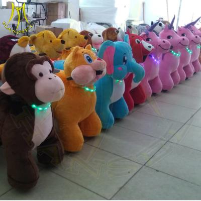 China Hansel amusement park children play game coin operated plush animal rides for sale