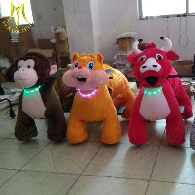 China Hansel hot selling kids indoor rides walking electric mountable animals rides for sale
