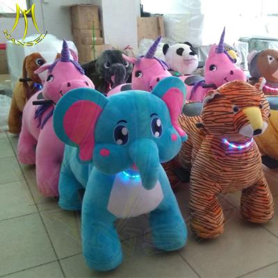 China Hansel coin operated plush outdoor ride walking animals for shopping mall for sale