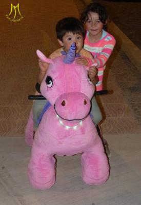 China Hansel best selling battery amusement games moving electric stuffed animal car for children for sale