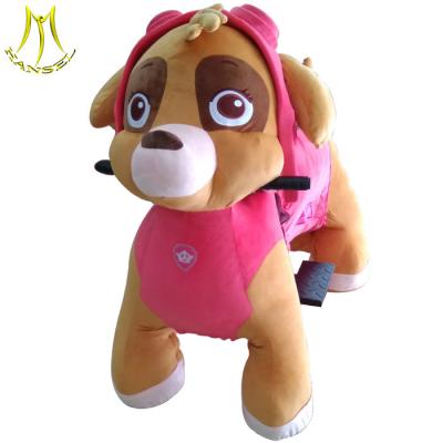 China Hansel plush toys stuffed animals on wheels plush animal electric scooter for sale