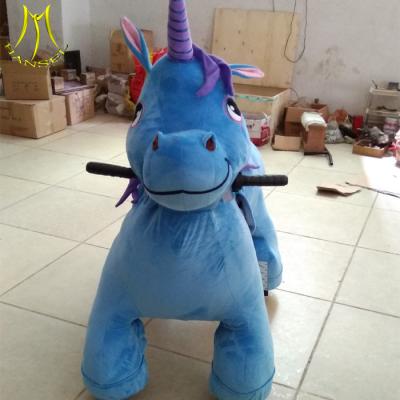 China Hansel  battery operated electric stuffed walking toy unicorn rides supplier for sale