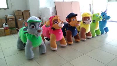 China Hansel best selling plush coin kiddie electric ride on walking toy unicorn in mall for sale