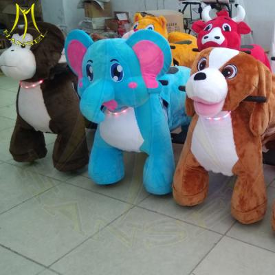 China Hansel entertainment game machine electric plush ride on walking animals for sale
