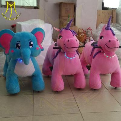 China Hansel children electric plush battery operated animal rides for mall for sale
