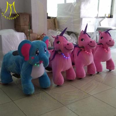 China Hansel shopping mall indoor rides stuffed electric animal scooters for sale for sale