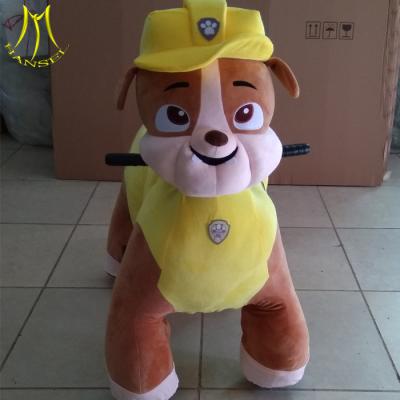 China Hansel high quality plush animal electric scooter riding toys 4 wheels for sale
