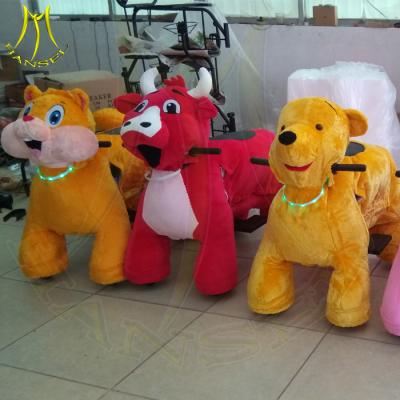 China Hansel amusement park walking plush animal horse electric scooter for sale