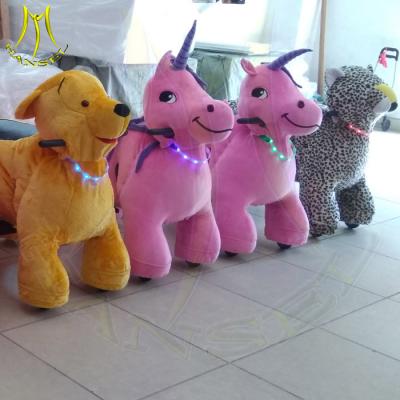 China Hansel entertainment walking stuffed animal electric ride on furry animal for sale