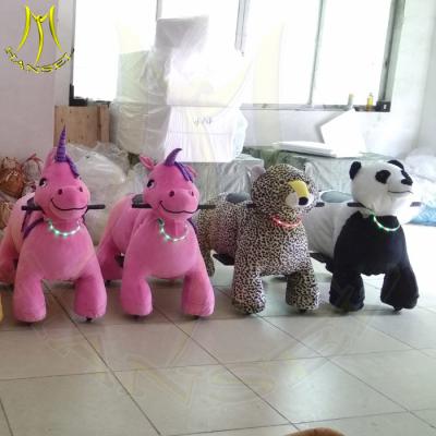 China Hansel amusement park plush walking electric animal car for children for sale