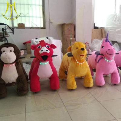 China Hansel amusement plush electric kid riding horse toy motorized animal for sale