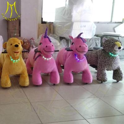 China Hansel amusement stuffed animal electric ride on furry animal for sale