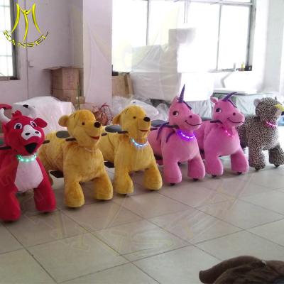 China Hansel amusement battery operated electric animal plush toy rides for sale