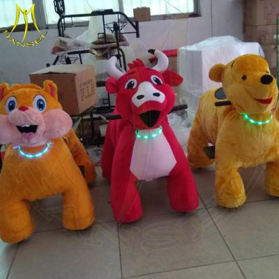 China Hansel battery powered plush electric children ride on walking animal for sale