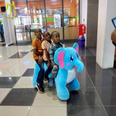 China Hansel electric happy rides on animal motorized plush riding animals for sale