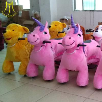China Hansel  safari kids horse battery plush electrical animal toy car for mall for sale