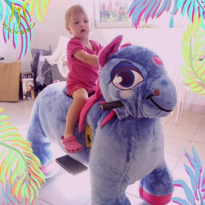 China Hansel kid riding horse toy motorized animal scooters for shopping mall for sale